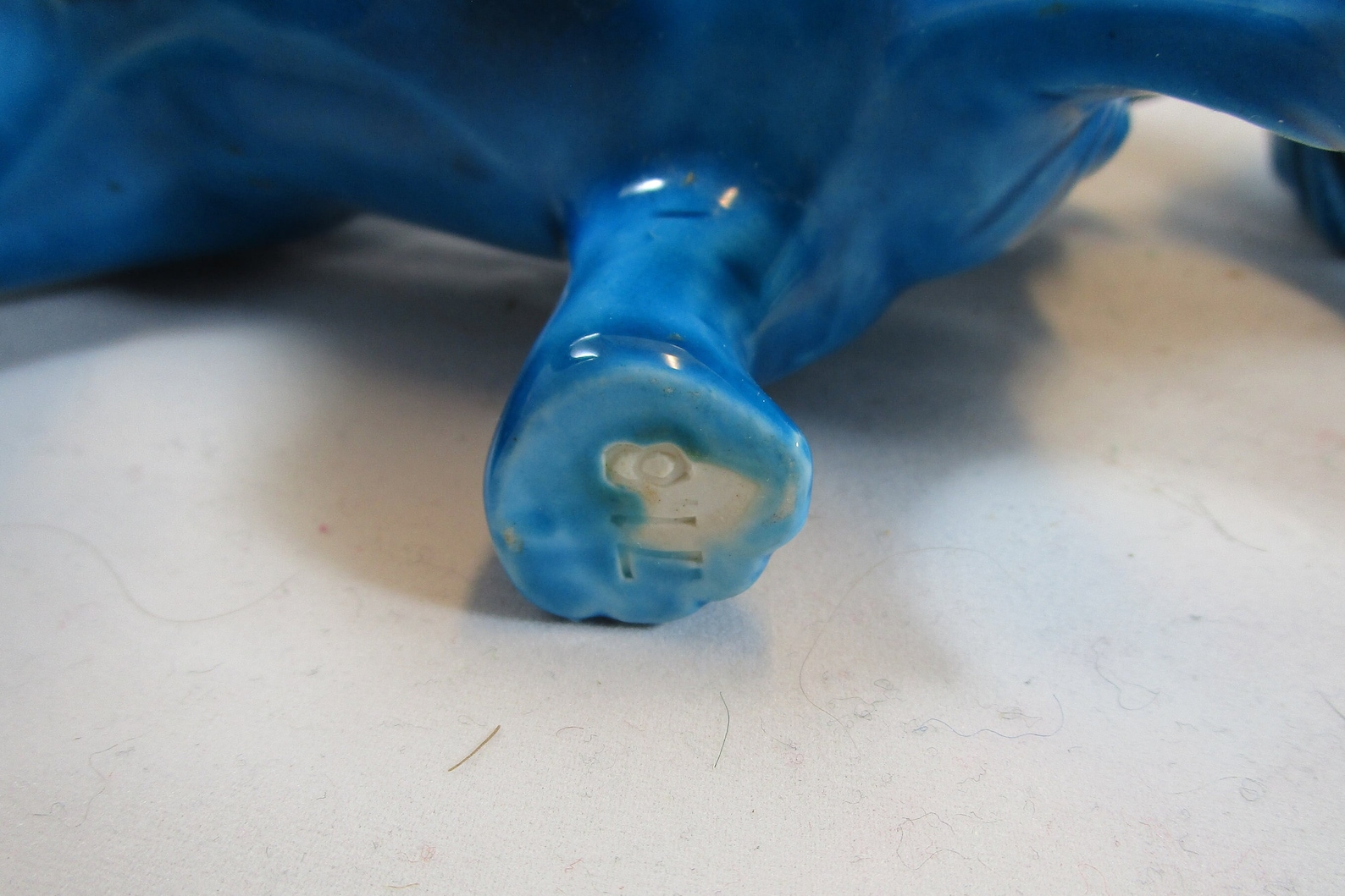 Pair of Turquoise Standing Blue Foo Dog Figurines Porcelain - Etsy