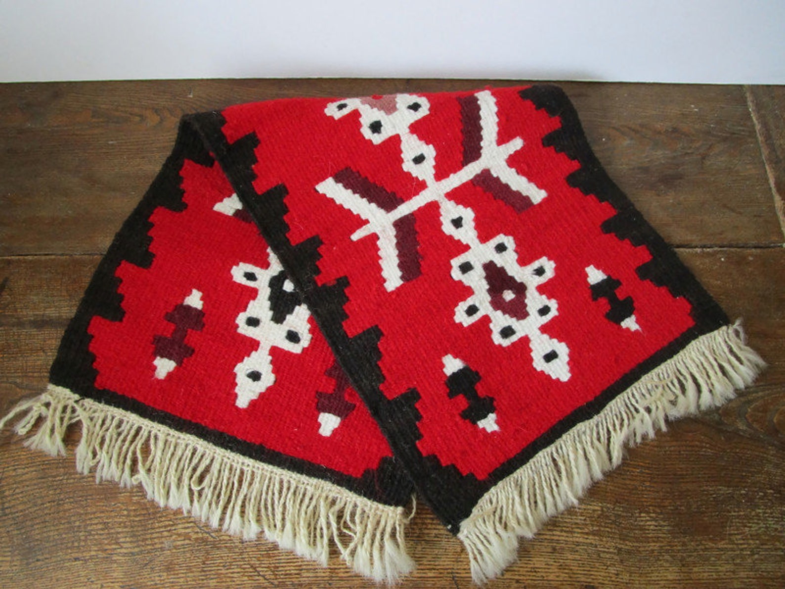 Gorgeous Hand Woven Wool Table Runner Vintage Scandinavian - Etsy