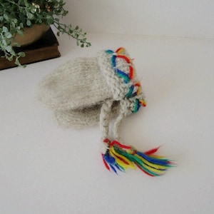 Vintage Light Grey Wool Mittens LOVIKKA Vintage Saami Lapland Hand ...