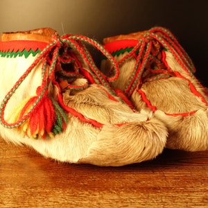 RARE Vintage Saami Lapland Shoes Reindeer Fur Boots Sami Boots Sami ...