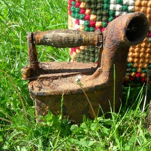 Antique Iron Old Rusty Iron Vintage Patina Iron Rustic Primitive ...