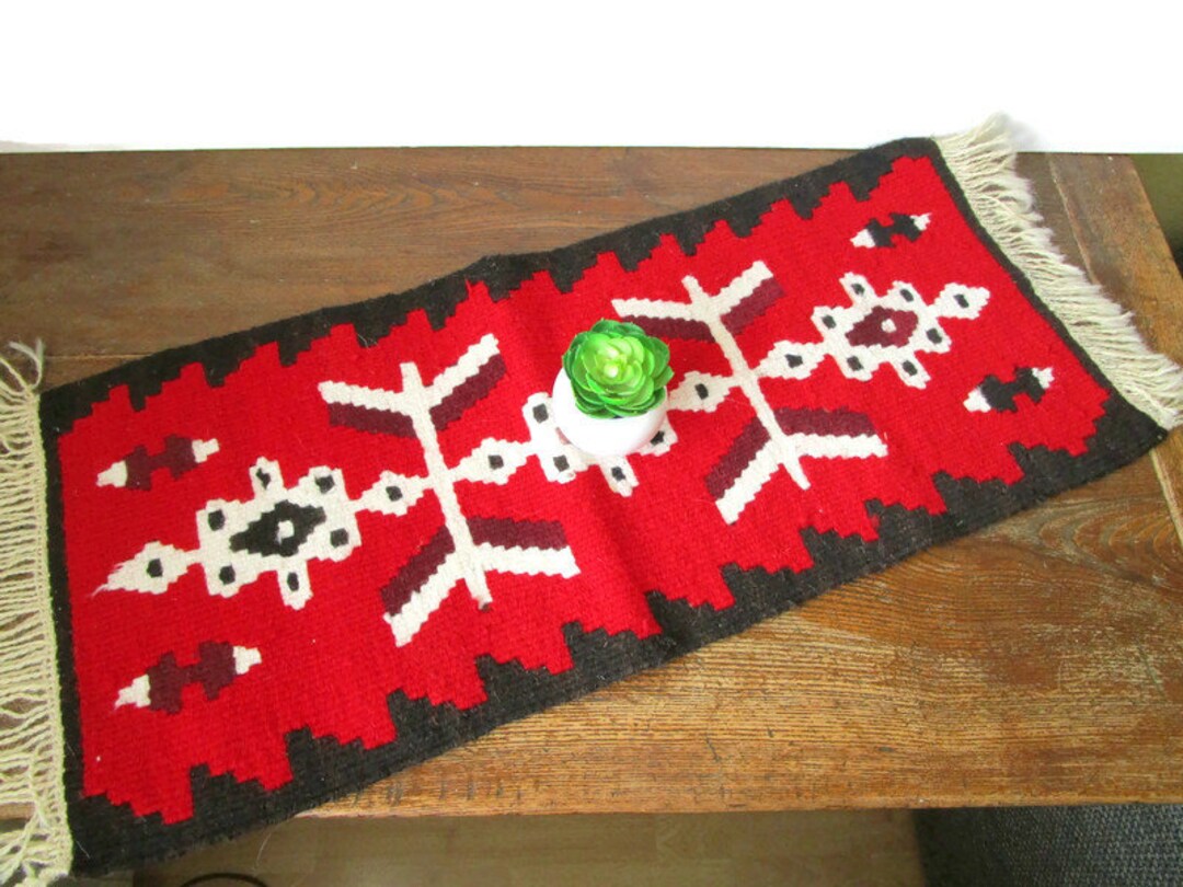 Gorgeous Hand Woven Wool Table Runner Vintage Scandinavian - Etsy