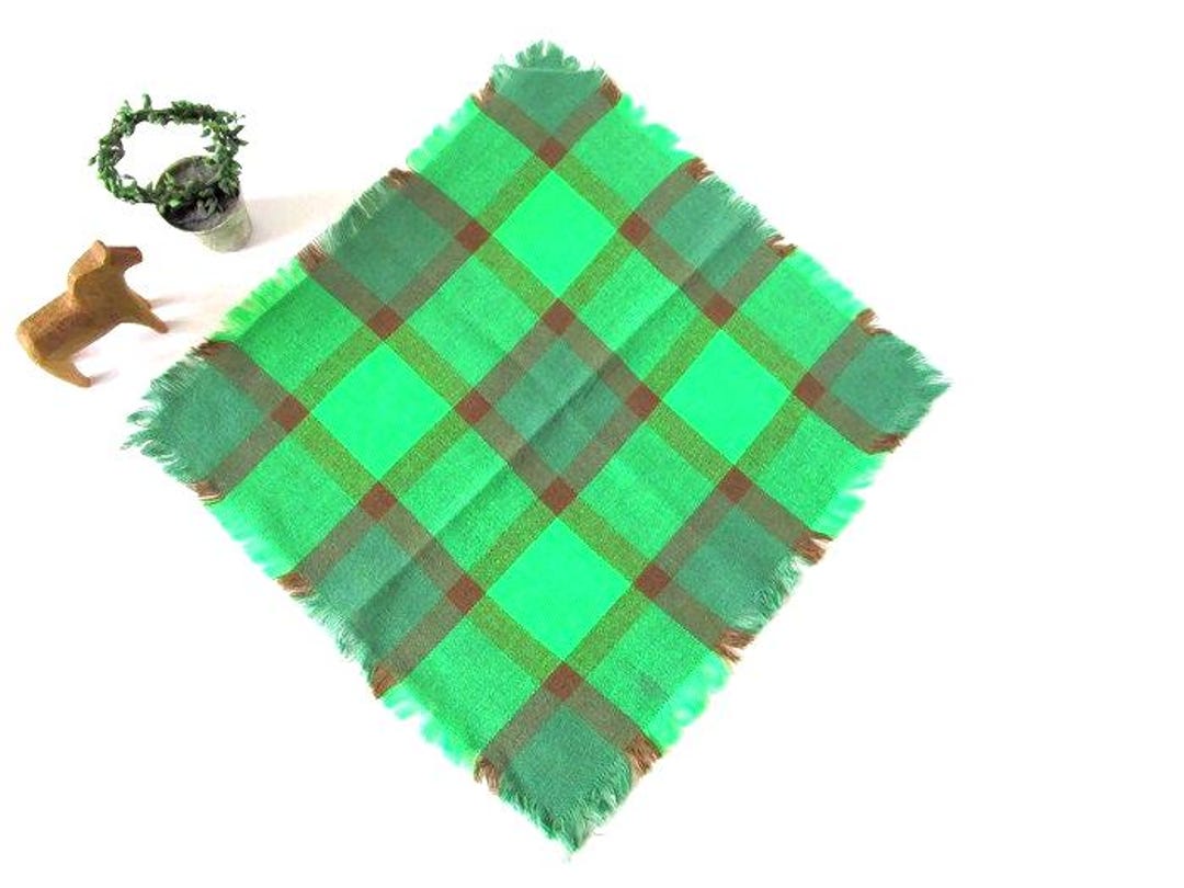 Wonderful Vintage Scandinavian Runner Woven Runner Green Patterned ...