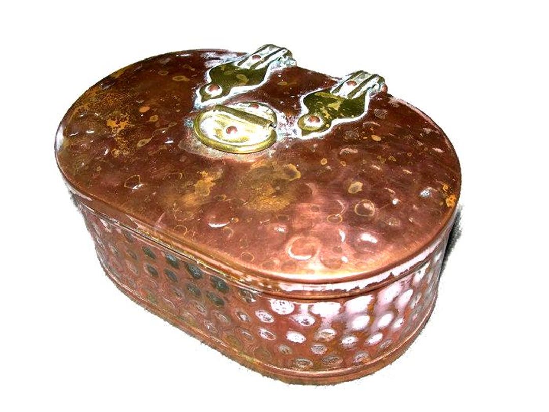 Vintage Small Copper Treasure Box Metal Box Scandinavian Swedish Folk ...