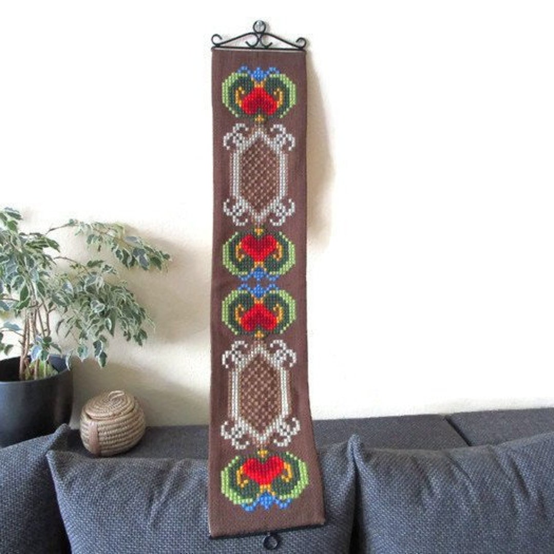 Vintage Swedish Wall Hanging Sweden Hand Embroidered Wall - Etsy