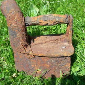 Antique Iron Old Rusty Iron Vintage Patina Iron Rustic Primitive ...