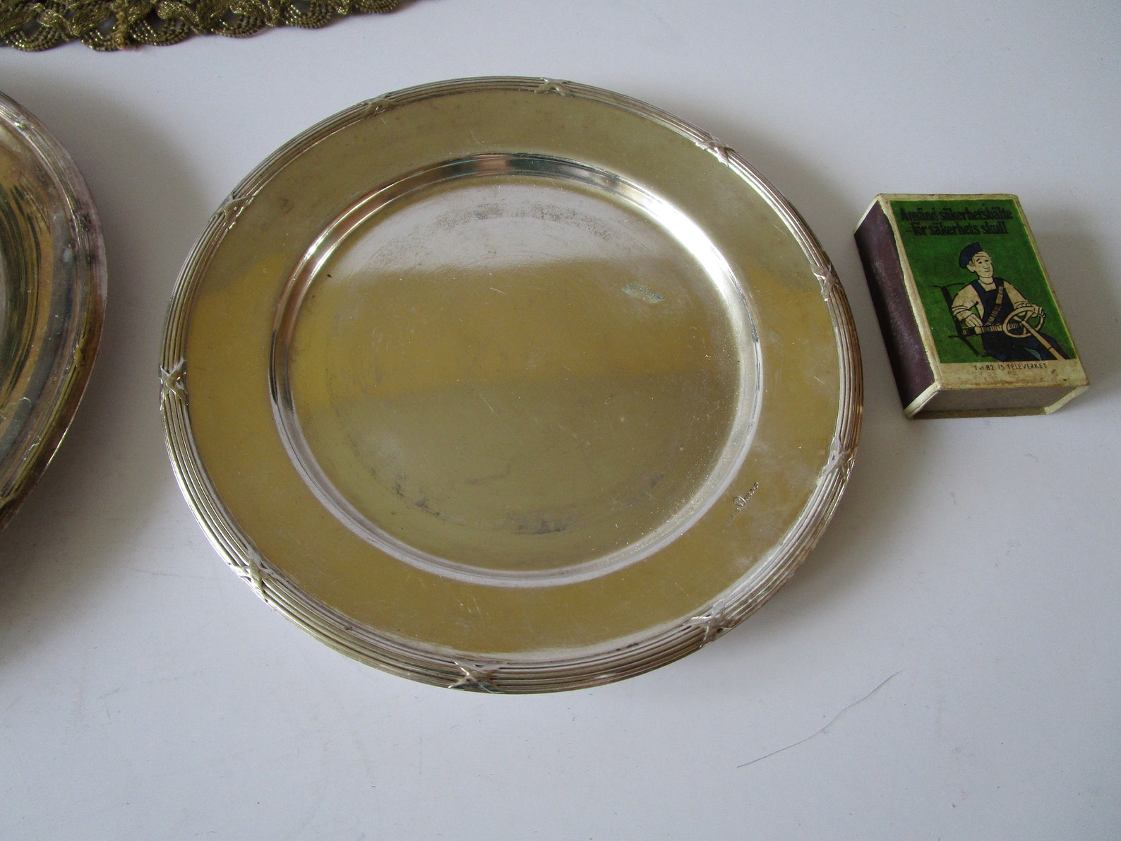 Choose ONE ! Antique Silver Plated Plate Small Silver Tray Tea Coffee ...