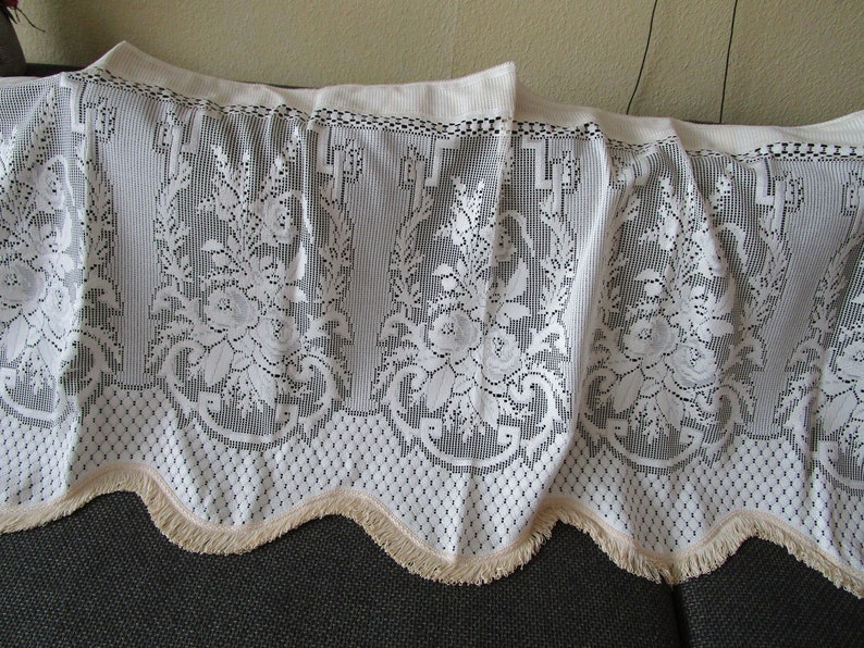 Beautiful Lace Window Valance Curtain Vintage Cream White - Etsy