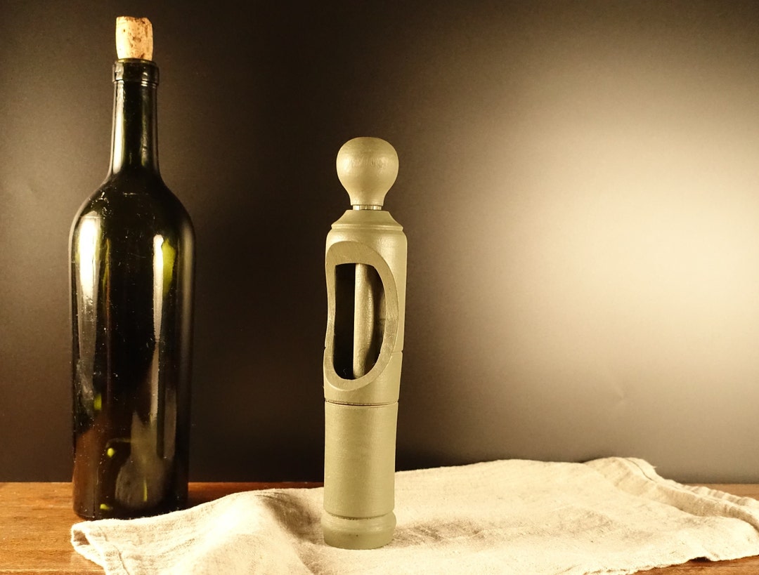 70s Vintage Wooden Wine Bottle Corker Vintage Wood Wine Corker Antique ...
