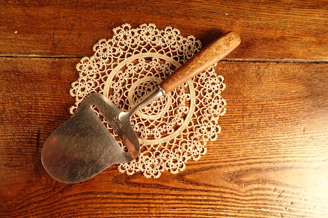 Vintage Cheese Knife Cheese Slicer Wood Handle Old Rustic Kitchen ...