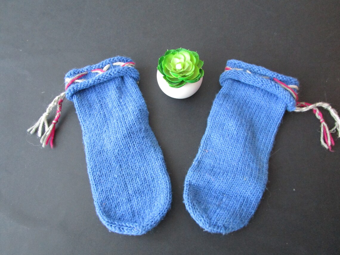 Vintage Blue Wool Mittens LOVIKKA Vintage Saami Lapland Hand - Etsy