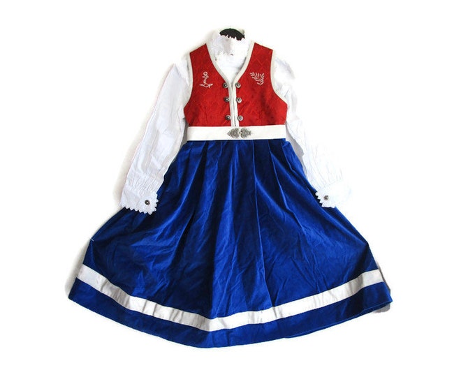 Norwegian Hardanger Style Costume Bunad Festdrakt Dress for Girls - Etsy