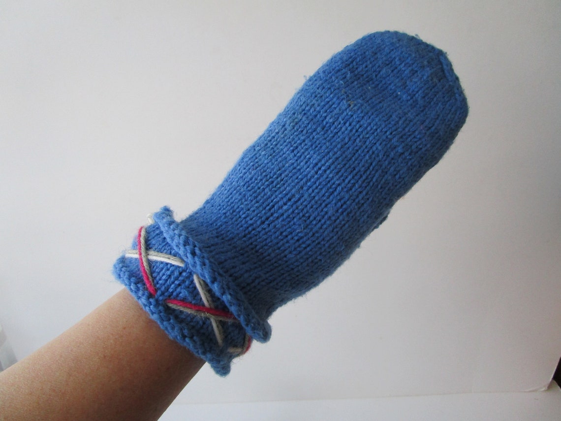 Vintage Blue Wool Mittens LOVIKKA Vintage Saami Lapland Hand - Etsy