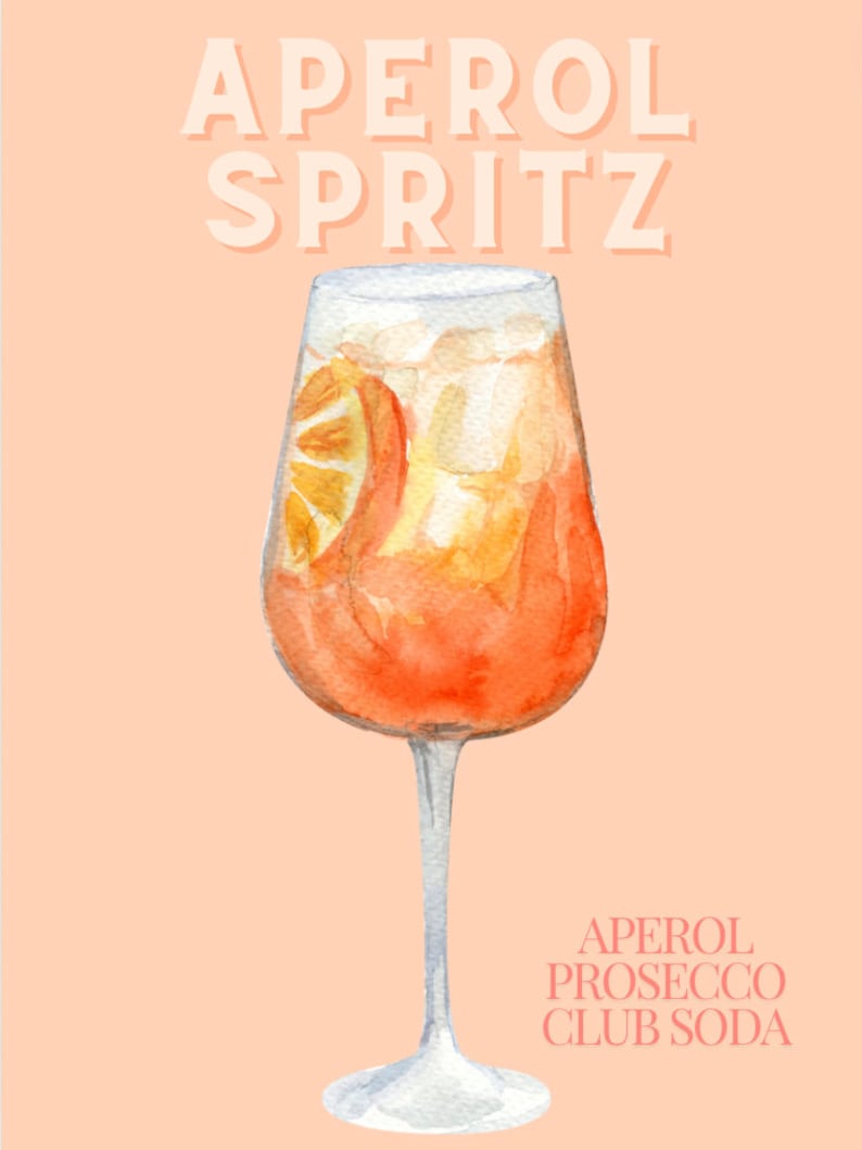 Aperol Spritz Print - Etsy