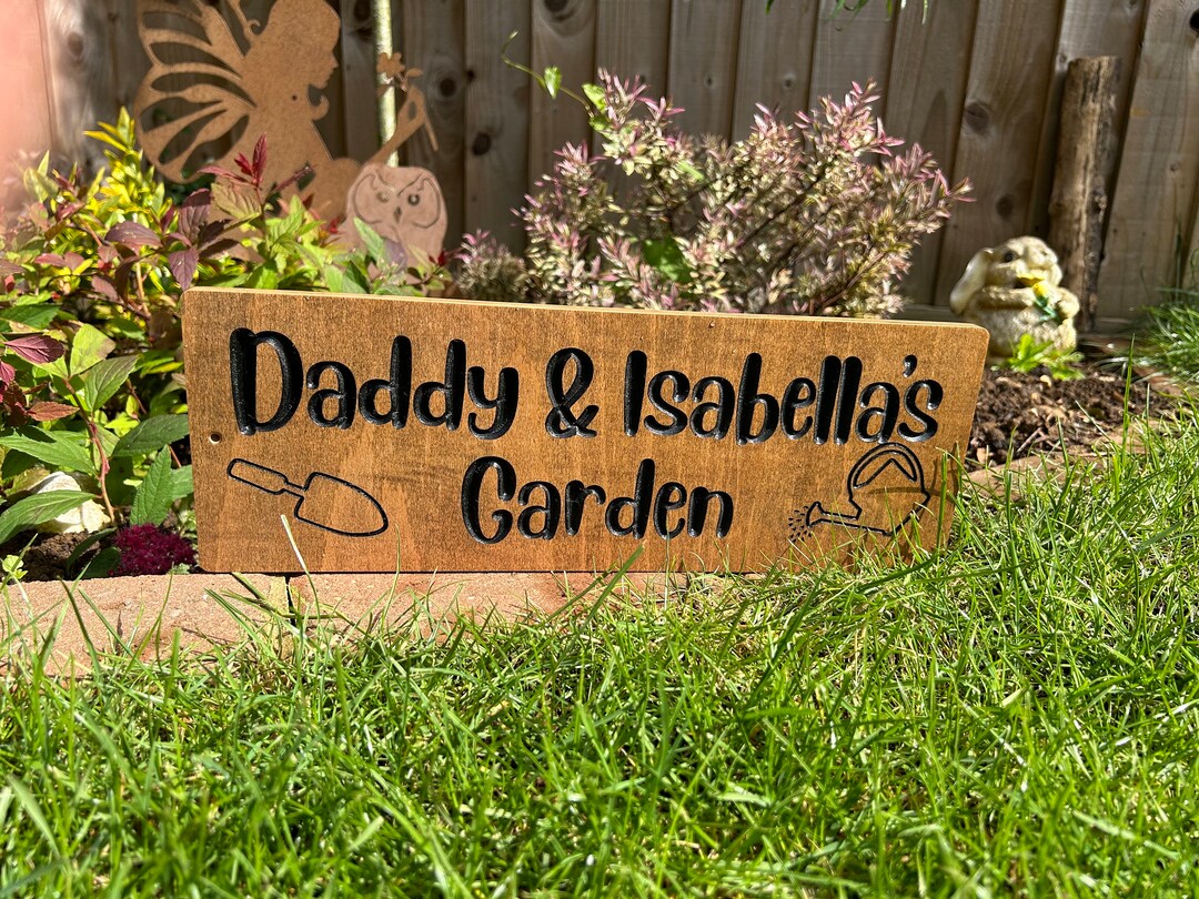 Garden Sign for Allotments Fully Customisable Personalised Garden Decor ...