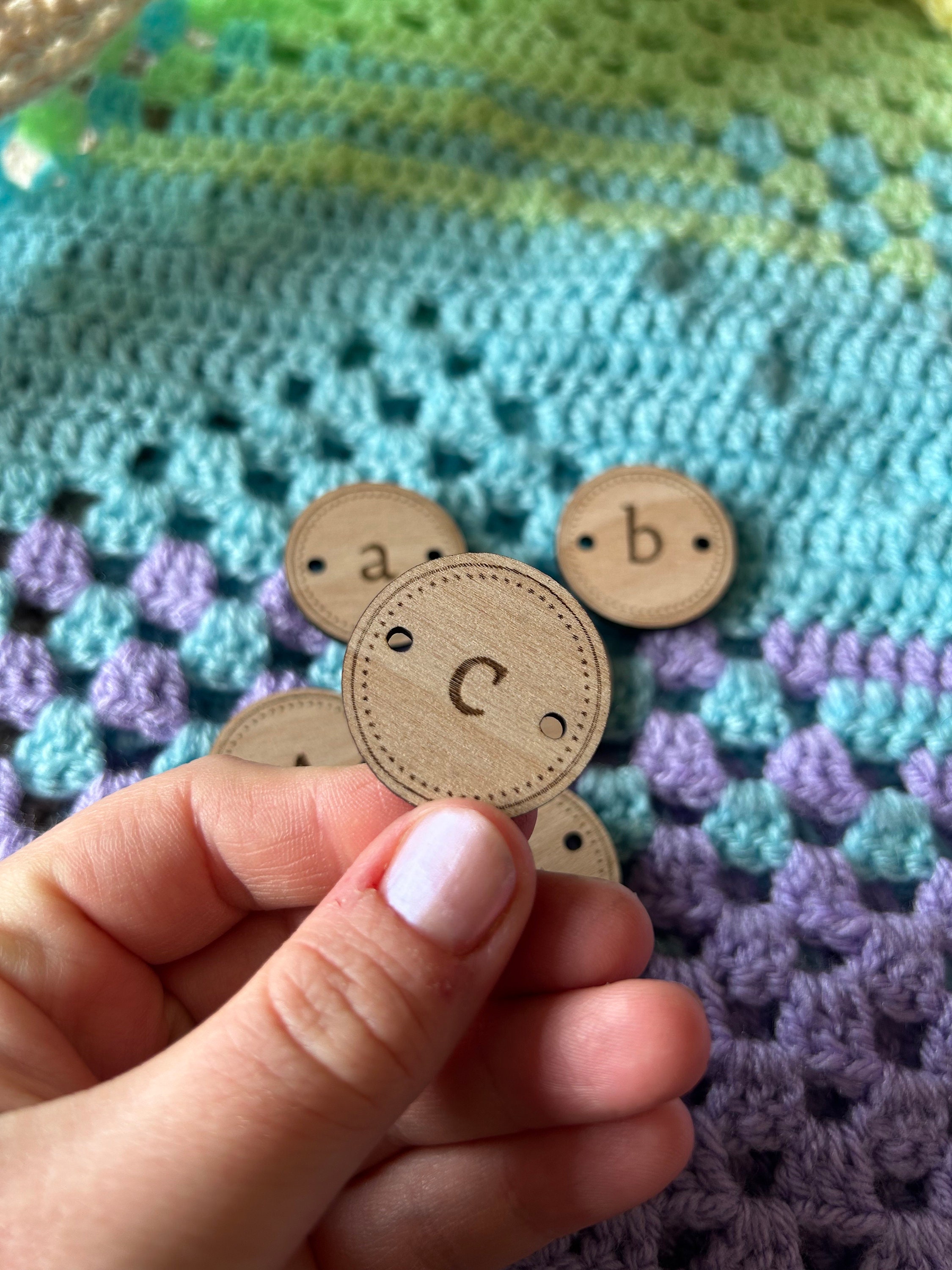 Alphabet Letter Wooden Buttons in a Range of Sizes. Customise Your ...