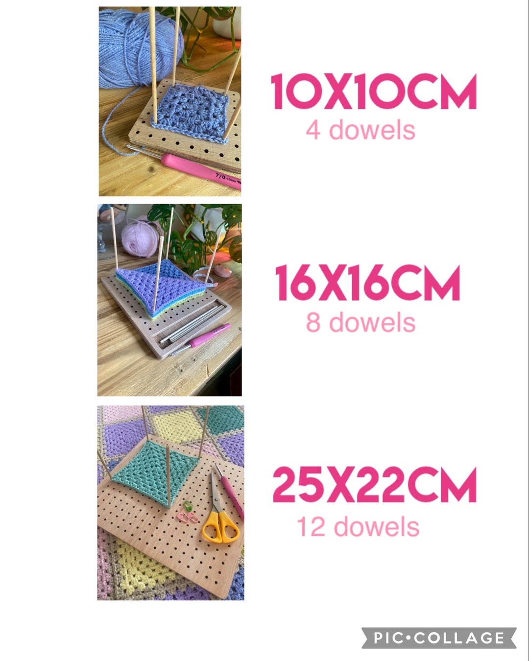 Crochet Granny Square Blocking Board - Different Sizes - Etsy