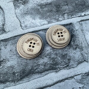 Personalised Wooden Buttons in a Range of Sizes. Customise Your ...