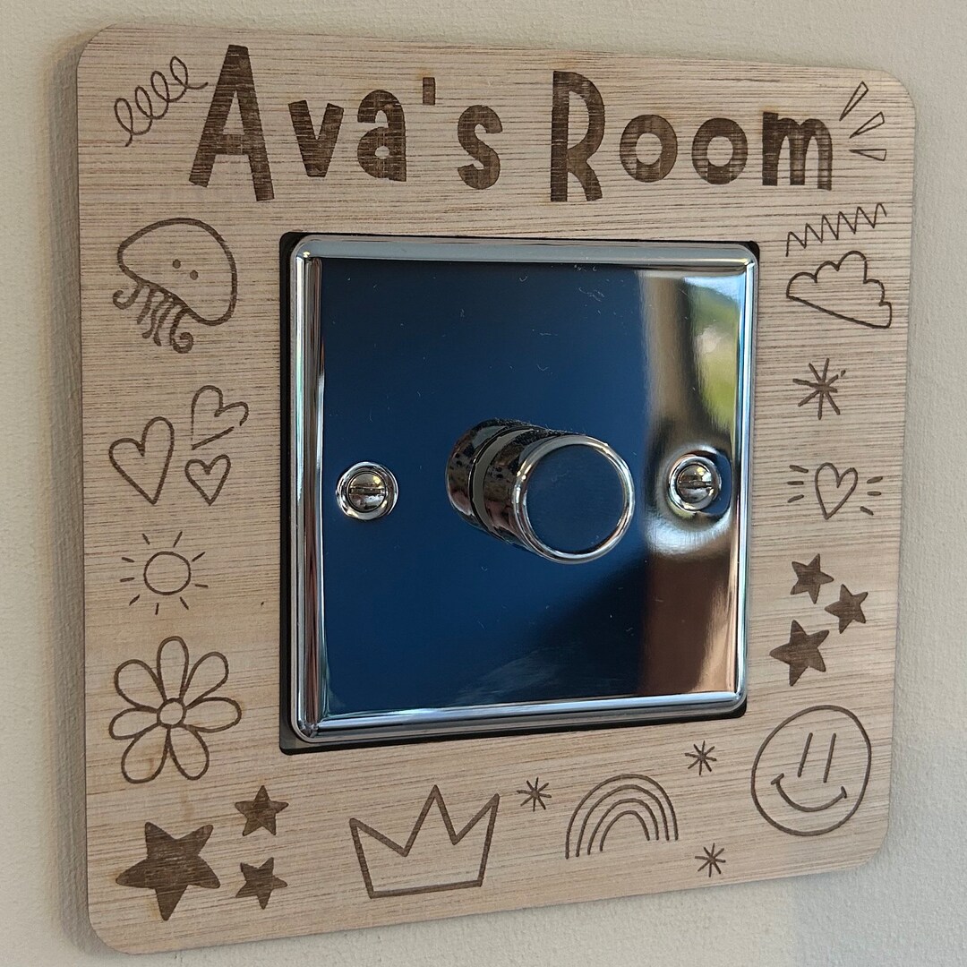 Themed Personalised Light Switch Surround for Teen and Childrens ...
