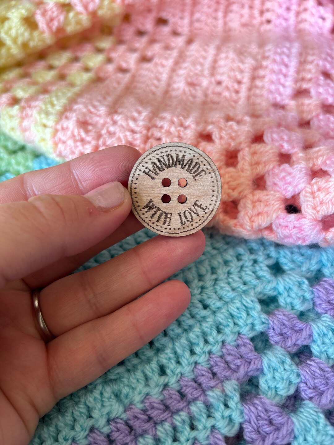 Handmade With Love ~ Wooden Buttons in a Range of Sizes. Customise Your ...