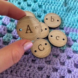 Alphabet Letter Wooden Buttons in a Range of Sizes. Customise Your ...