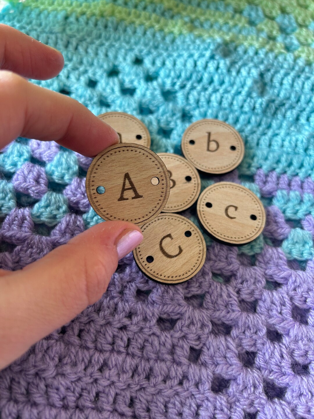 Alphabet Letter Wooden Buttons in a Range of Sizes. Customise Your ...
