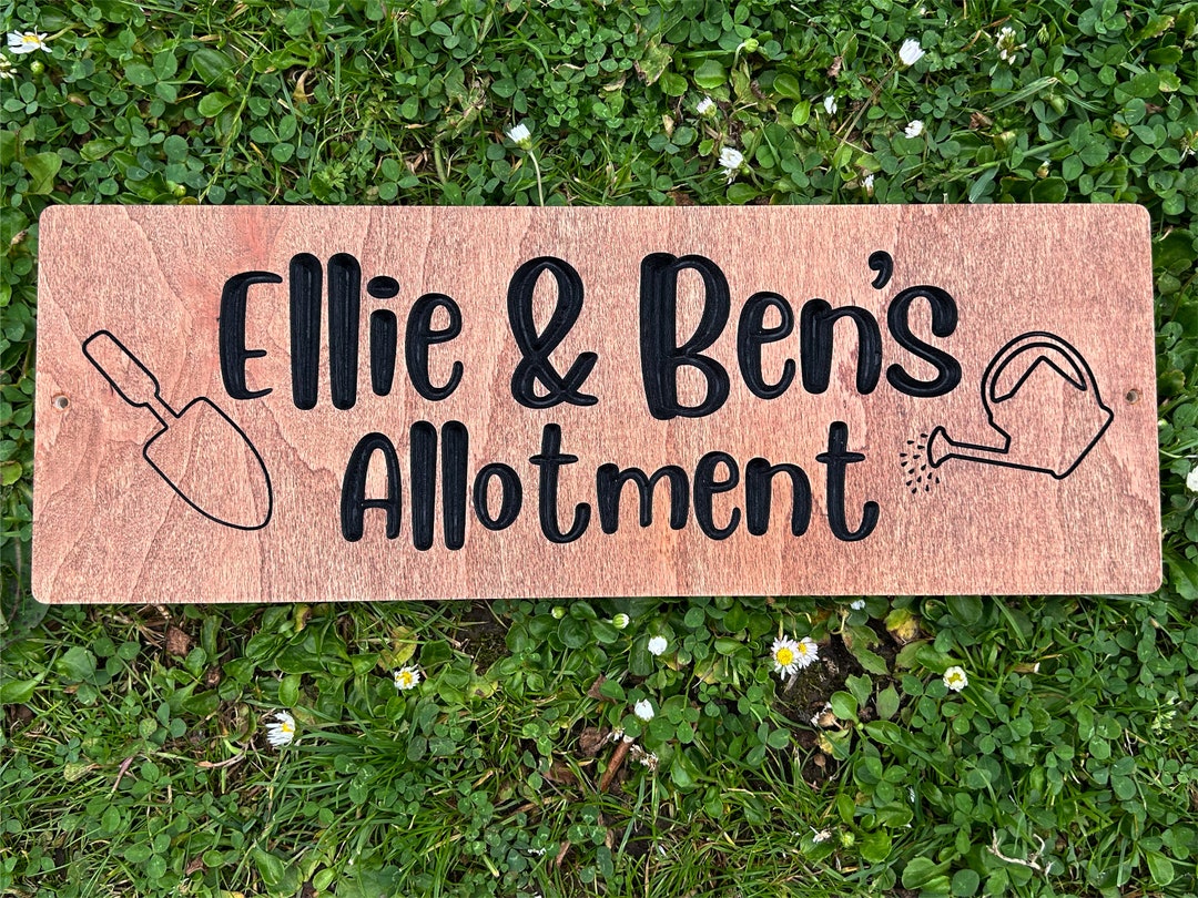 Garden Sign for Allotments | Fully Customisable | Personalised Garden ...