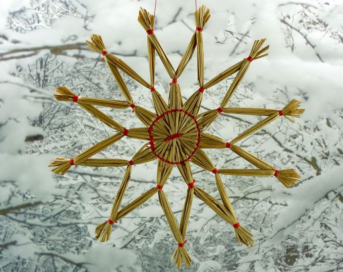 Swedish Christmas Star Shaped Straw Ornament| 1960s Yuletide| Scandi ...