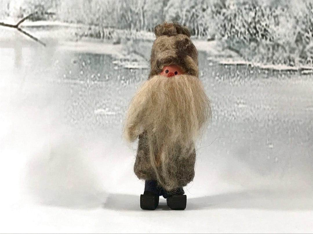 Needle Felted Tomte Gnome Made in Sweden, Nordic Christmas Elf Ornament ...