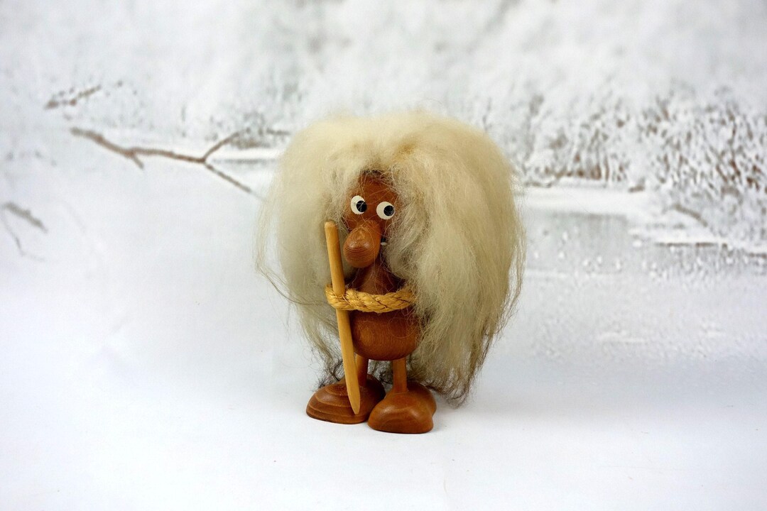 Swedish Handmade Teak Troll Figurine| Vintage Yule Decorations| Made in ...