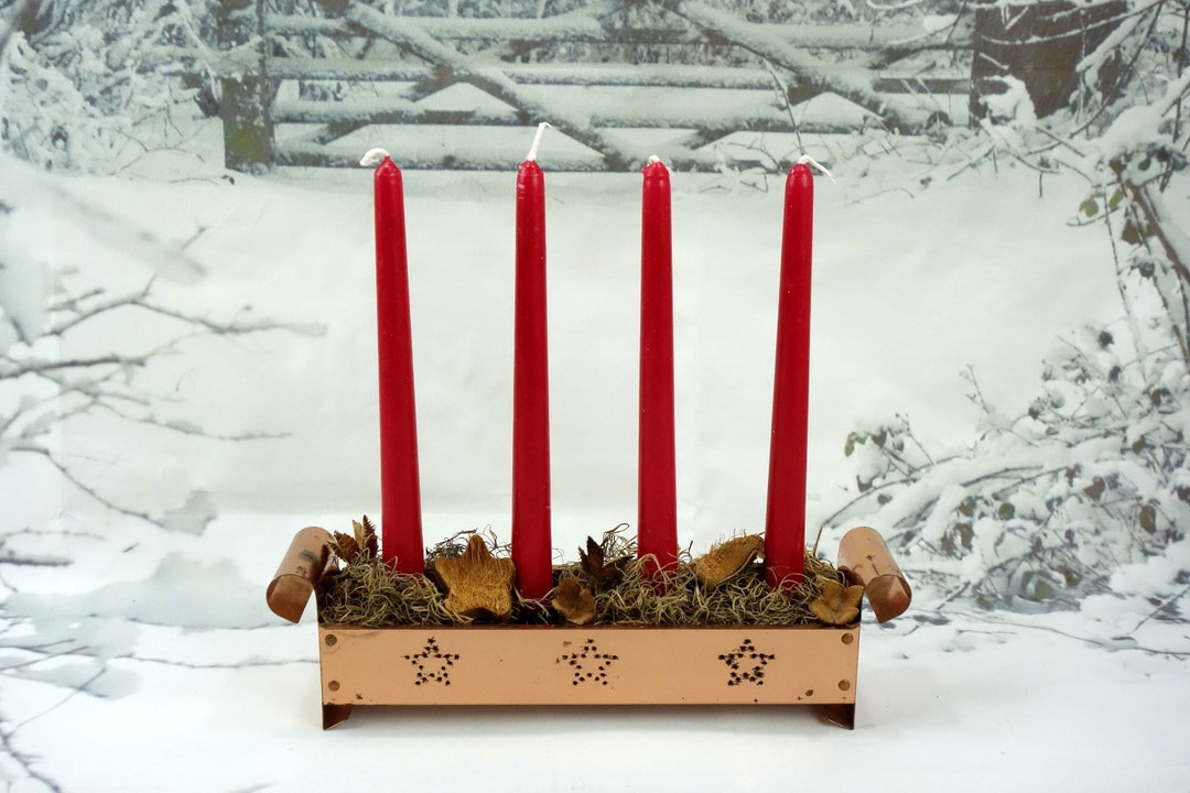 Swedish Copper Advent Candle Holder, Nordic Christmas, Scandinavian ...