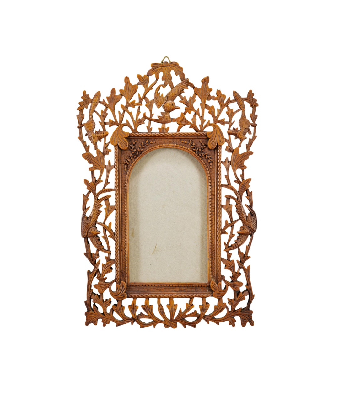 Vintage Hand Carved Wood Wall Photo Frame Indochine - Etsy