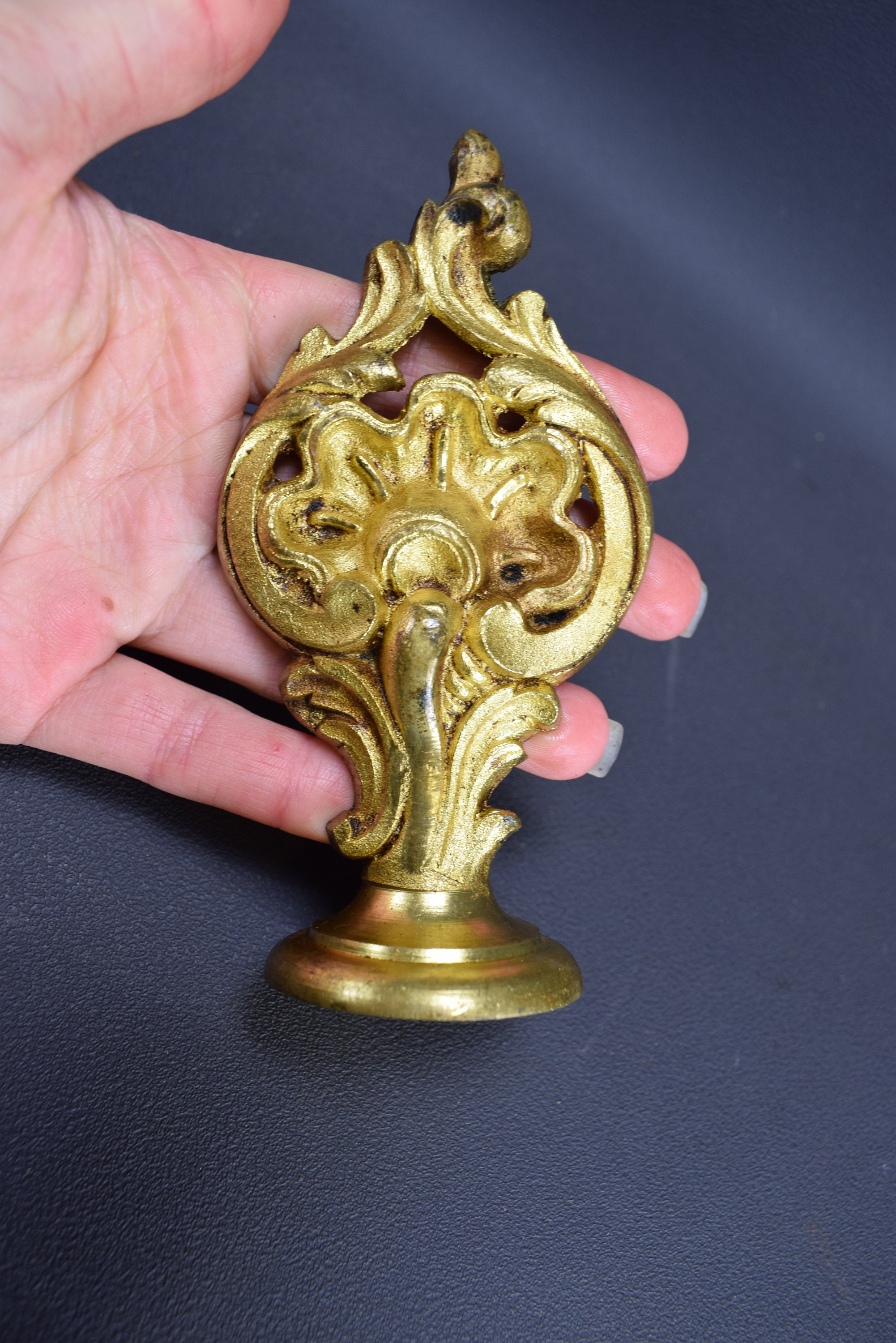 Bronze Curtain Rod Ends Finials Rococo Louis XV - Etsy