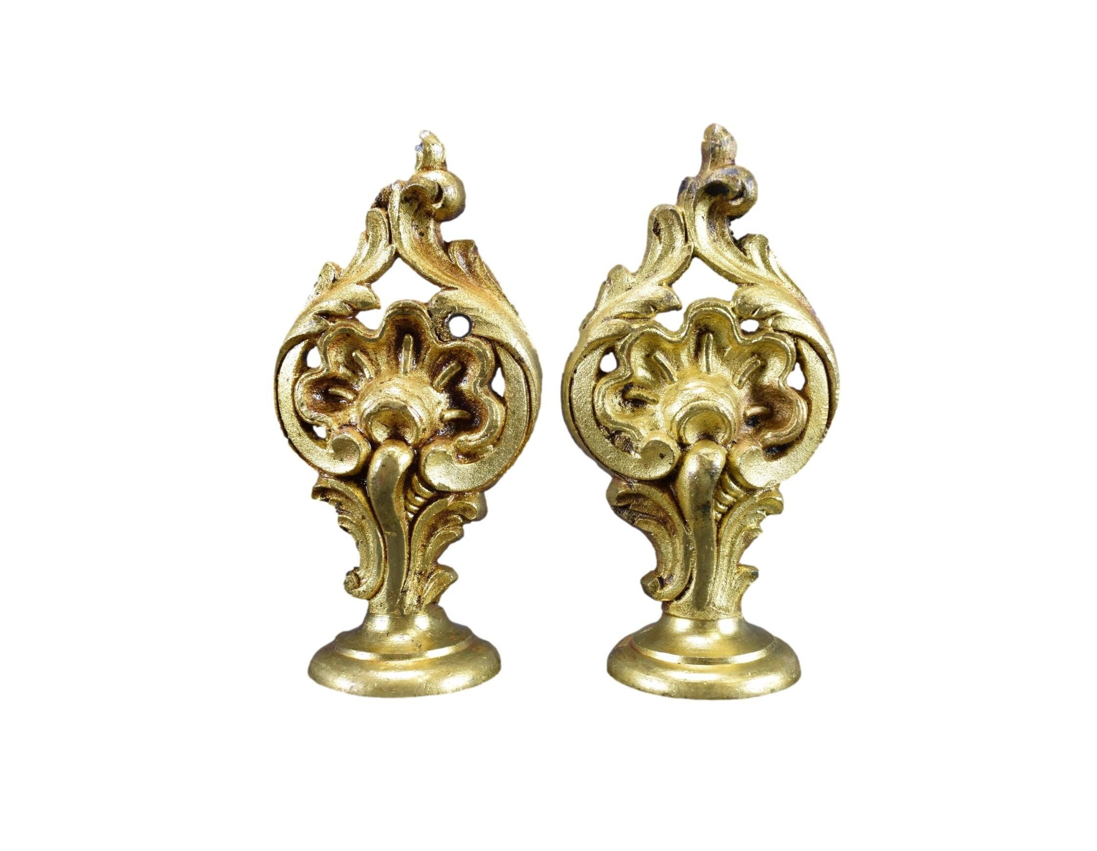 Bronze Curtain Rod Ends Finials Rococo Louis XV - Etsy