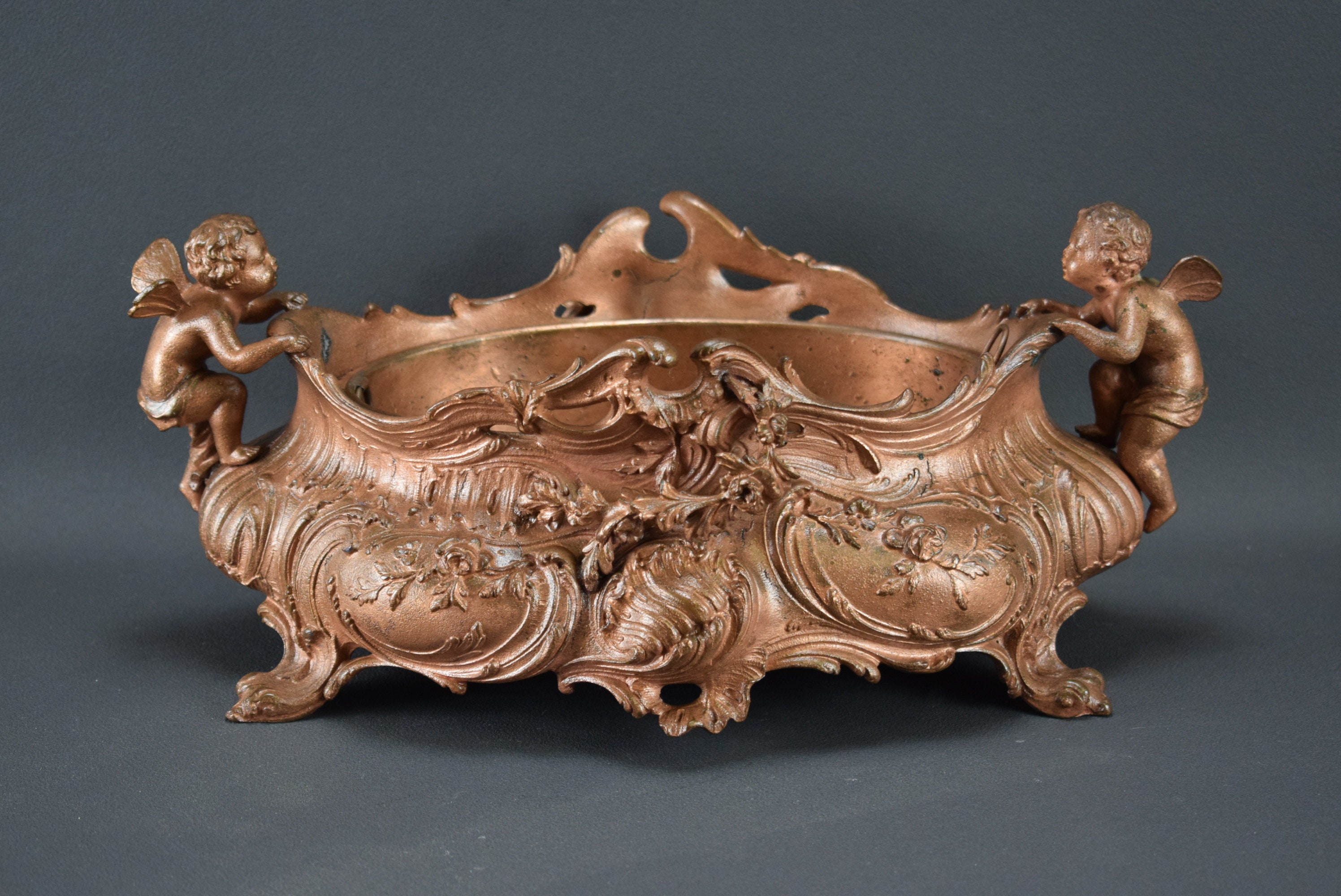 Rococo French Angels Centerpiece Jardiniere Copper Finish - Etsy