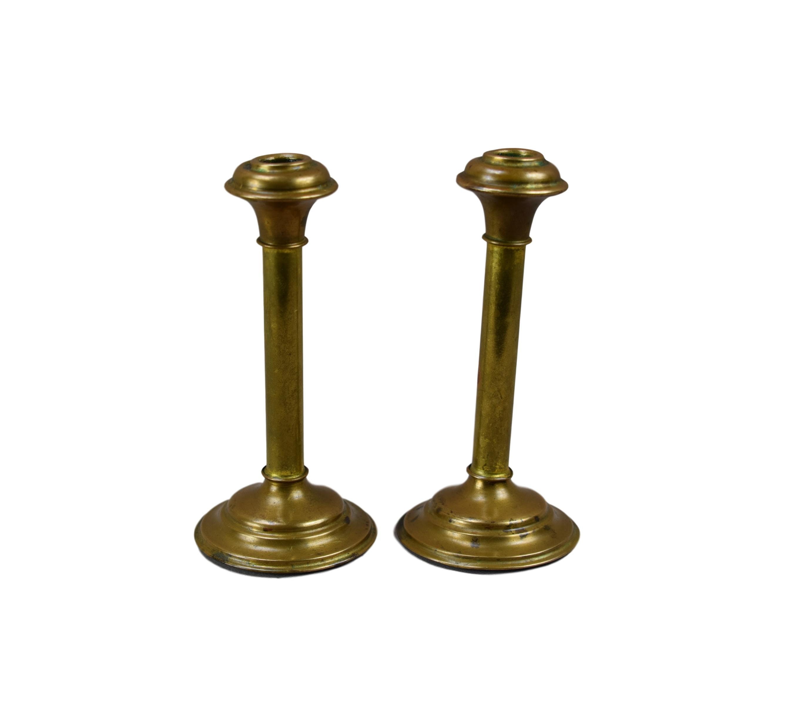 Pair of Miniature Church Brass Candlestick French Antique - Etsy