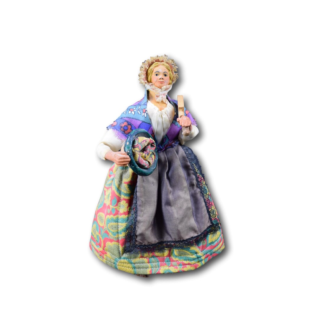 French Provencal Santon Doll by Devillaine Washerwoman Clay - Etsy