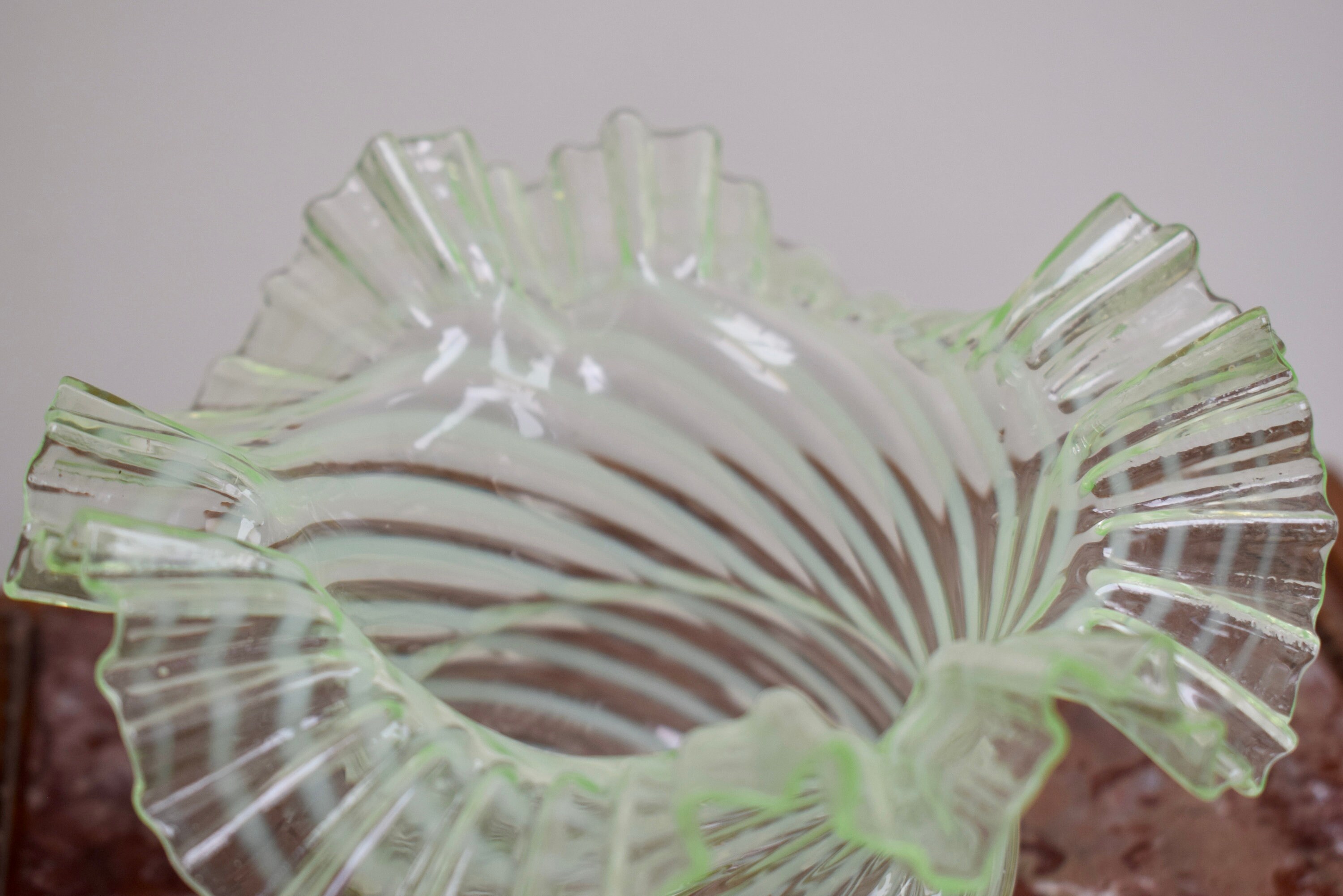 Opalescent Uranium Vaseline Swirl Glass Lamp Shade Kerosene - Etsy