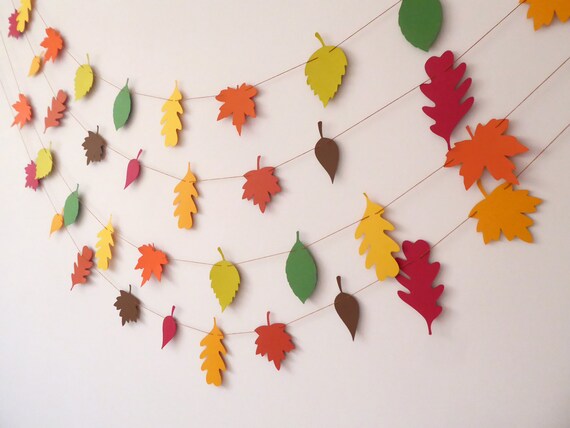 Autumn Garland Fall Leaf Garland Thanksgiving Garland | Etsy