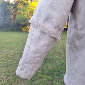 Men's 18th Century Hunting Shirt. 100% Linen, Hand Stitched. Custom ...