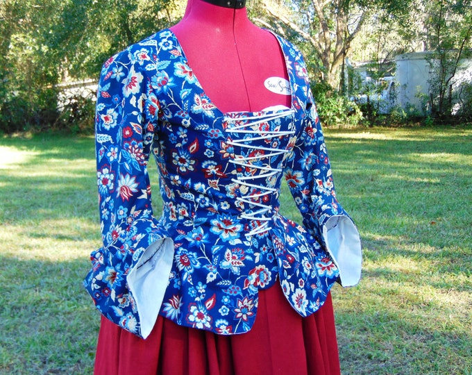 CUSTOM 18th Century Casaquin, Caraco Jacket. Fabric Options Available ...