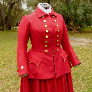 Custom 18th Century Riding Habit, 3 Pieces. 100% Linen, Color Options ...