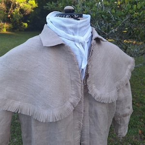 Men's 18th Century Hunting Shirt. 100% Linen, Hand Stitched. Custom ...