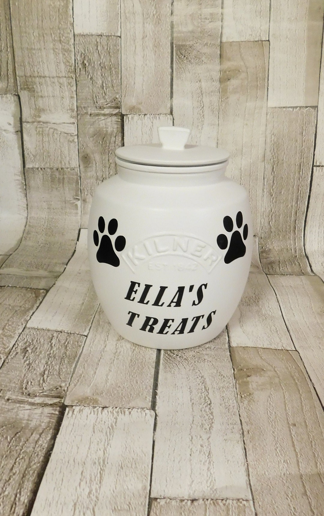 Personalized Pet Treat Jar: Large Kilner Jar With Paws - Etsy