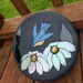 Bluebird and Flowers Stained Glass Cement Garden Stone - Etsy
