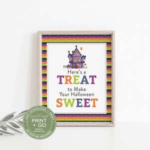 Printable A Treat to Make Your Halloween Sweet Table Sign, 8 X 10 ...