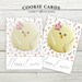 Printable Easter Cookie Card, Easter Favor, Happy Easter Tag, Easter ...