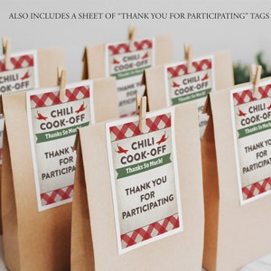 Printable Chili Cook-off Award Winner's Gift Tag, Create Your Own Award ...