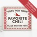 Printable Chili Cook-off Ballot Box Sign, Sign for Ballot Voting, NO ...