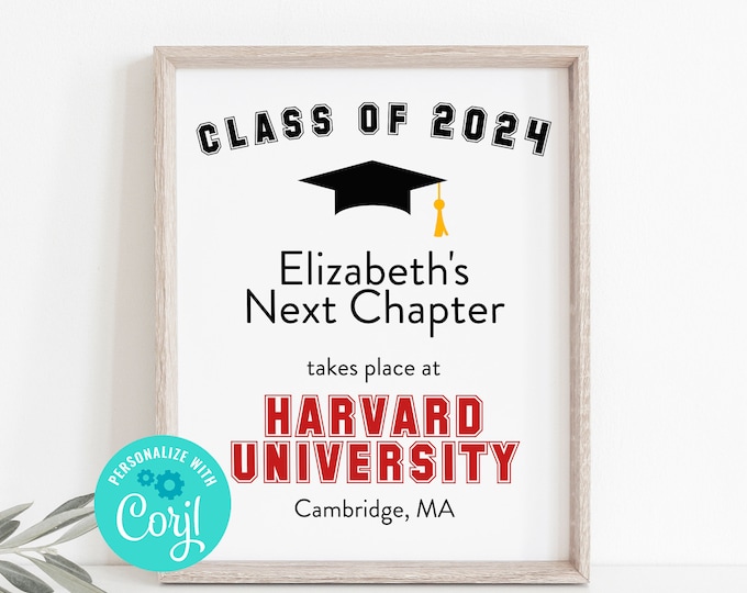 Printable Next Chapter Graduation Sign, Next Chapter at College ...